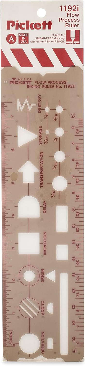 Amazon.com : Pickett Flow Process Ruler, 2-1/2" x 9" x 0.03", Smoke ...