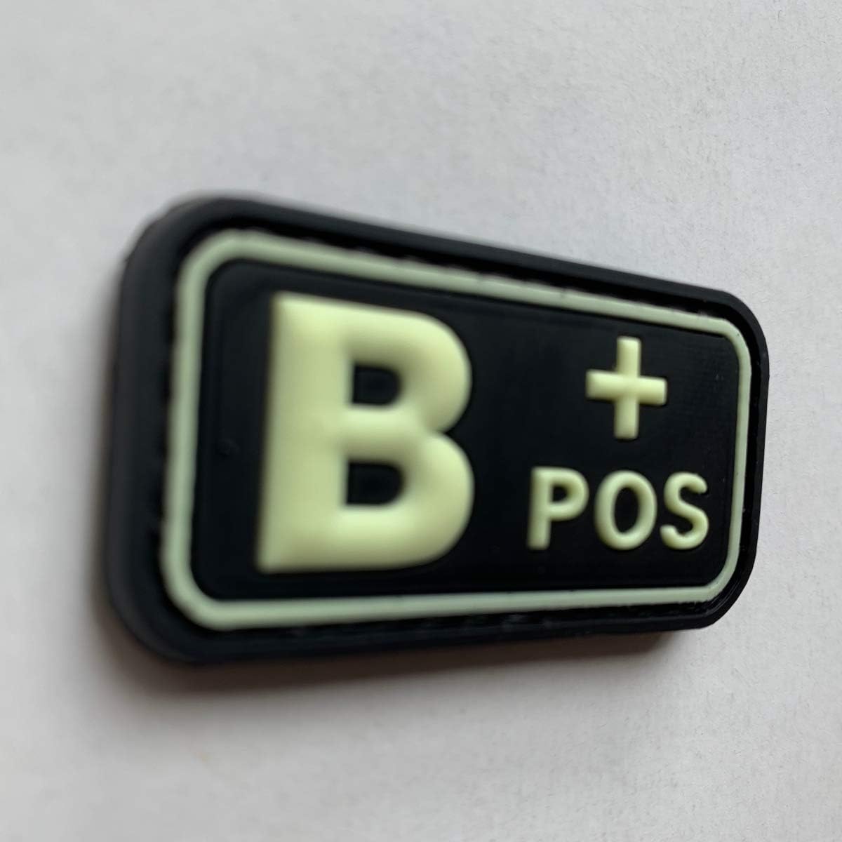 uuKen PVC Rubber Medic EMT EMS Rescue Glow 5×2.6cm B+ B POS Positive ...