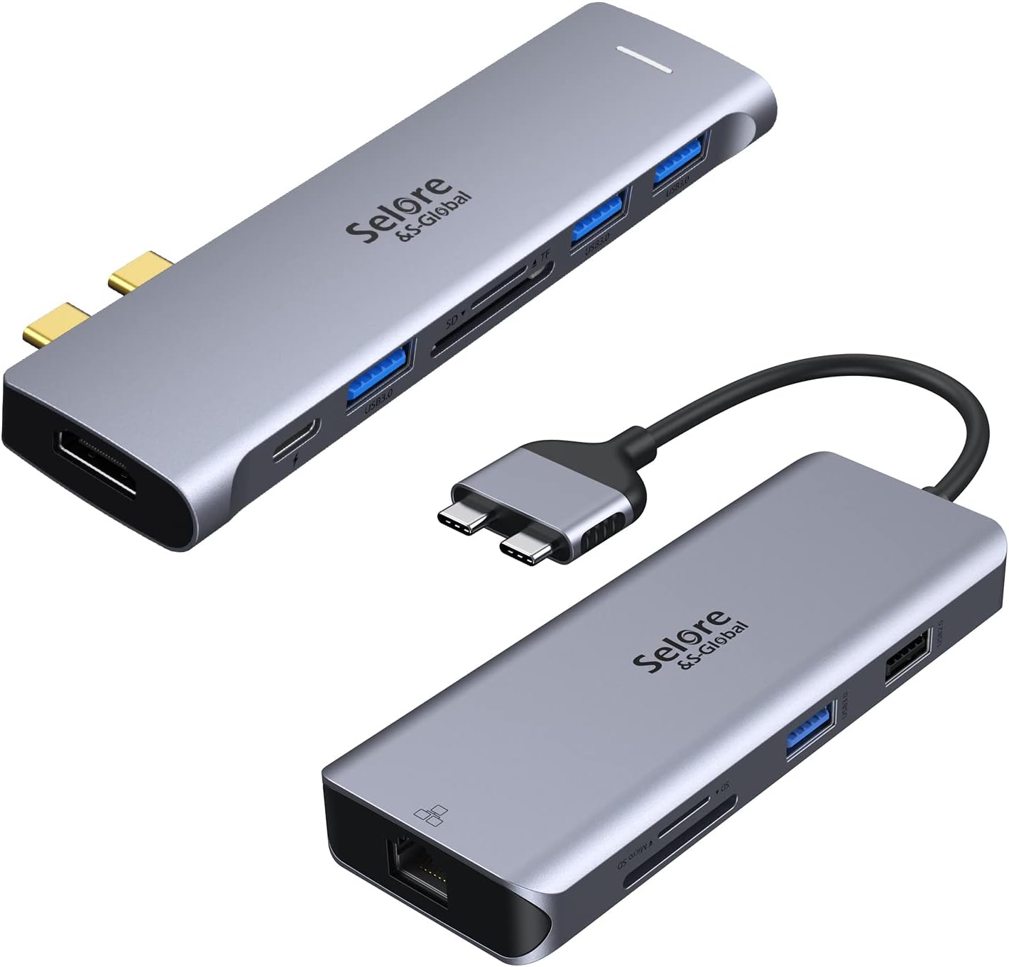 Amazon.com: 7 in 1 USB C Adapter for MacBook Pro Adapter+9-in-2 MacBook ...