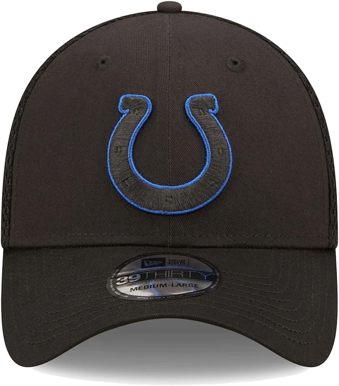 Buy New Era Authentic Men's Colts Black Neo Team Hat 39THIRTY Flex Hat ...