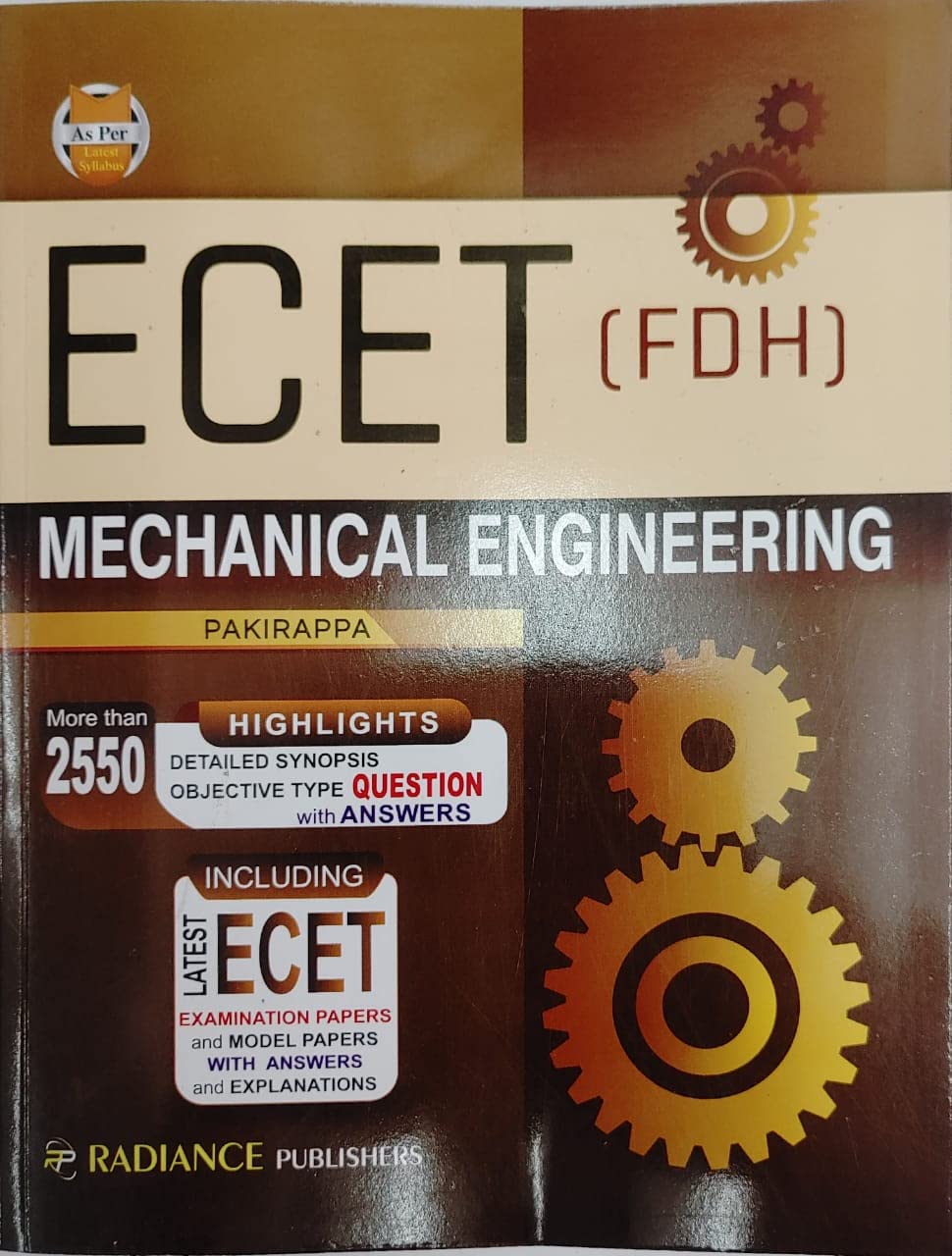 Buy Radiant ECET (FDH) Mechanical Engineering Including Latest ...