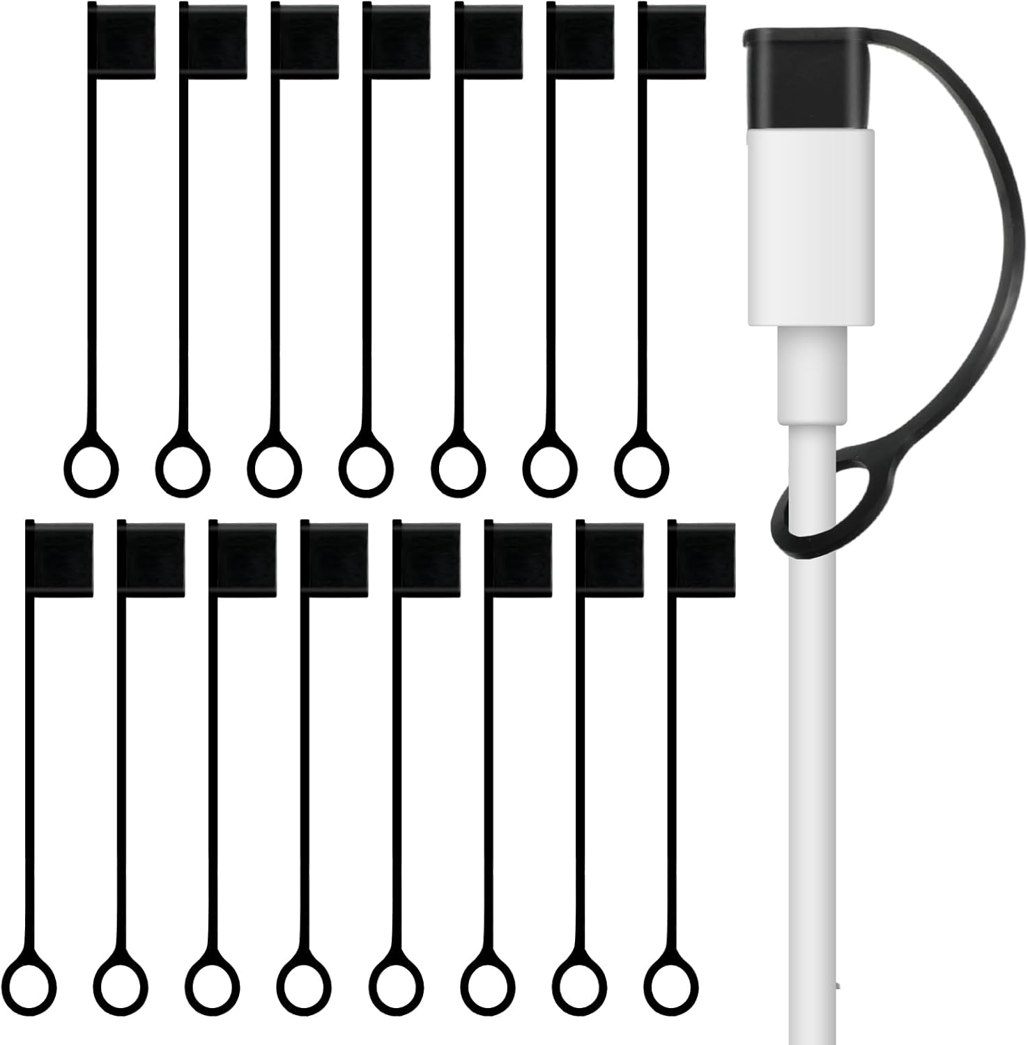 Amazon.com: YBEATY 16 Pcs USB Caps for USB C Cable Anti Loss Tether ...