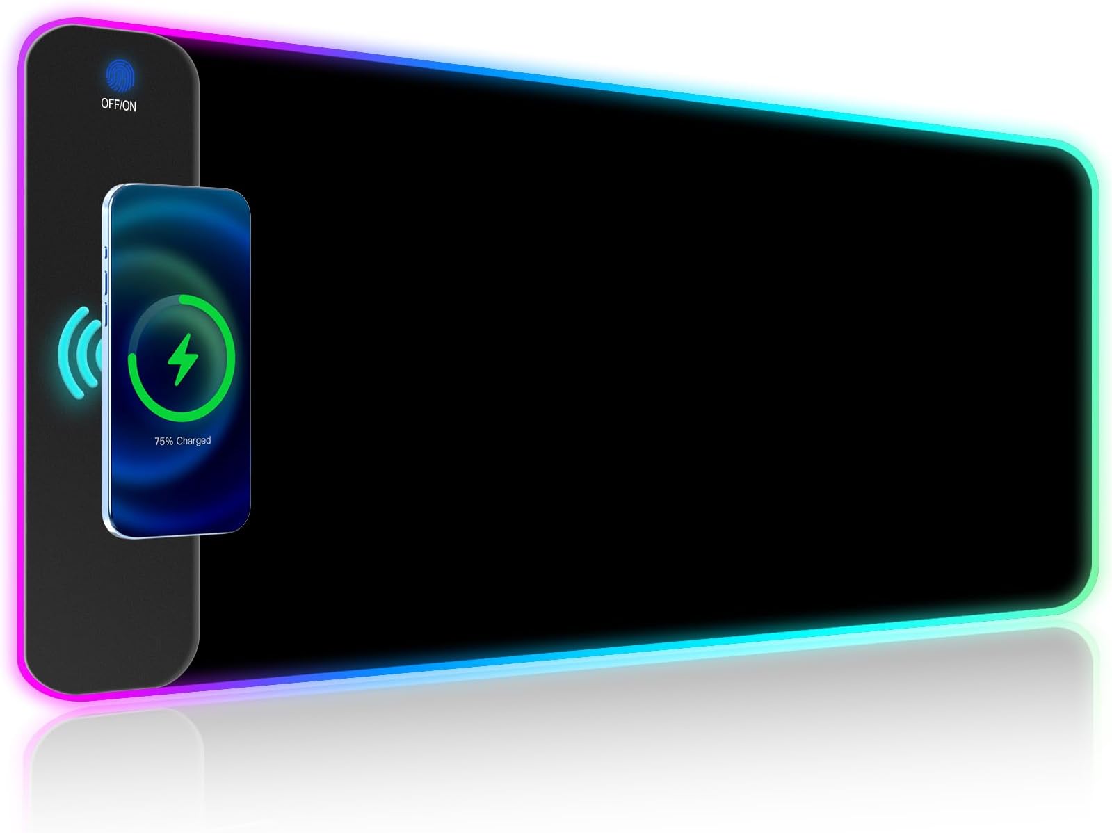 Amazon.com: iCasso Wireless Charging RGB Gaming Mouse Pad 15W,Large LED ...