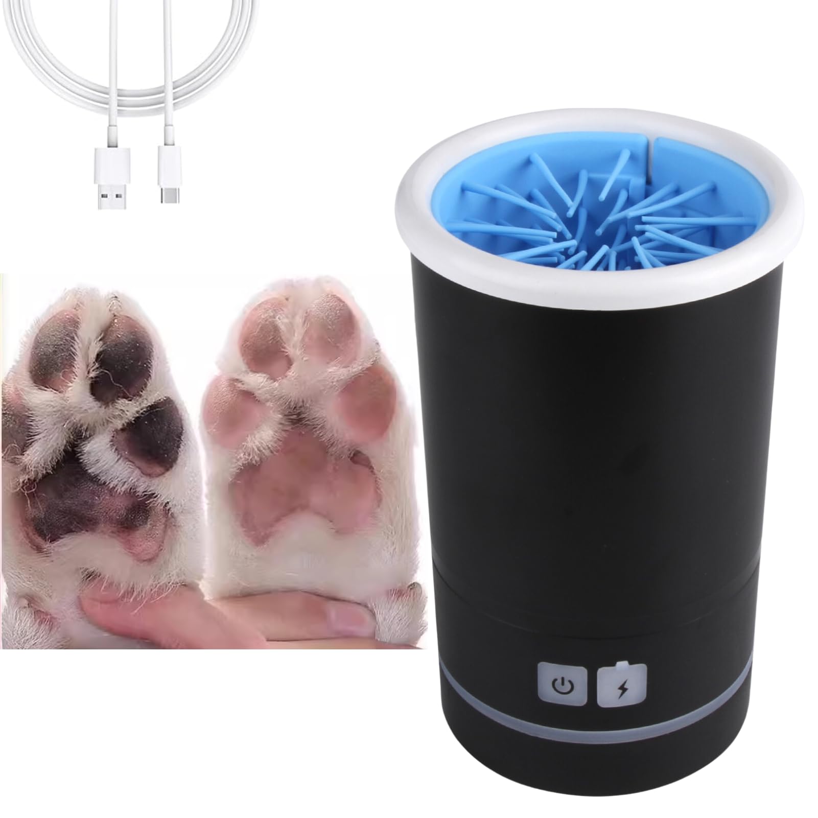 Amazon.com: Dpofirs Pet Washer, Automatic USB Rechargeable Soft Brushes ...