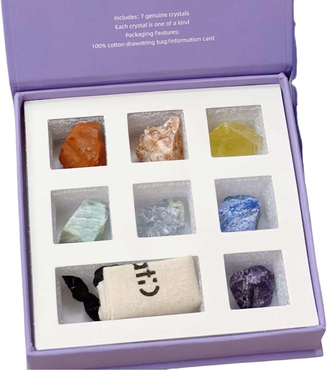 Amazon.com: AFATI Rainbow Crystal Stones Set, Portable Healing Crystal ...