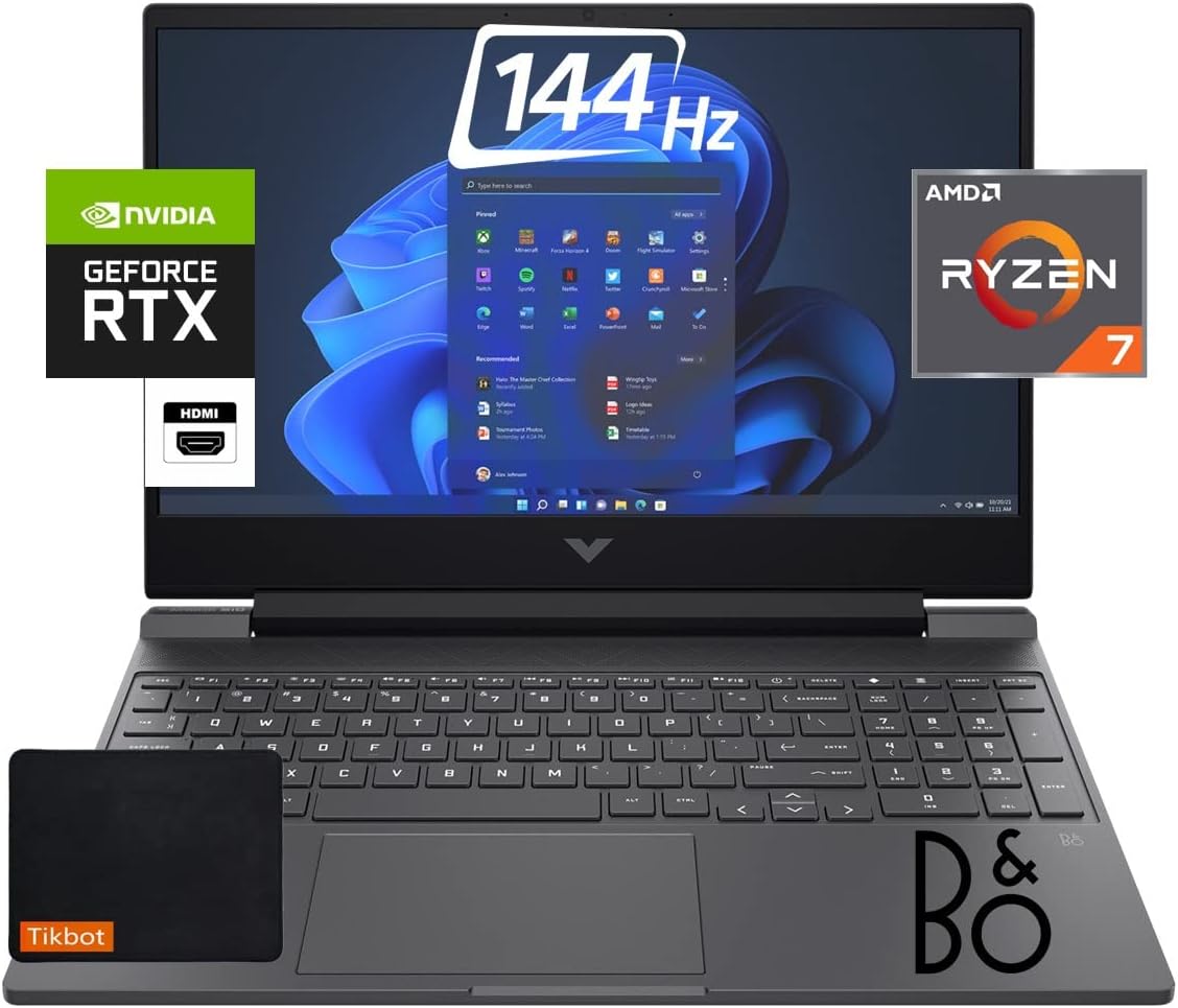HP Victus 15.6" 144Hz 1080p Gaming Laptop AMD Ryzen 7 5800H GeForce RTX ...