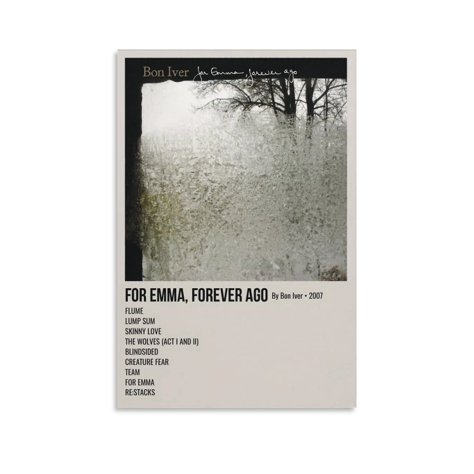 Amazon.com: MEETJE For Emma, Forever Ago Bon Iver Canvas Posters Wall ...