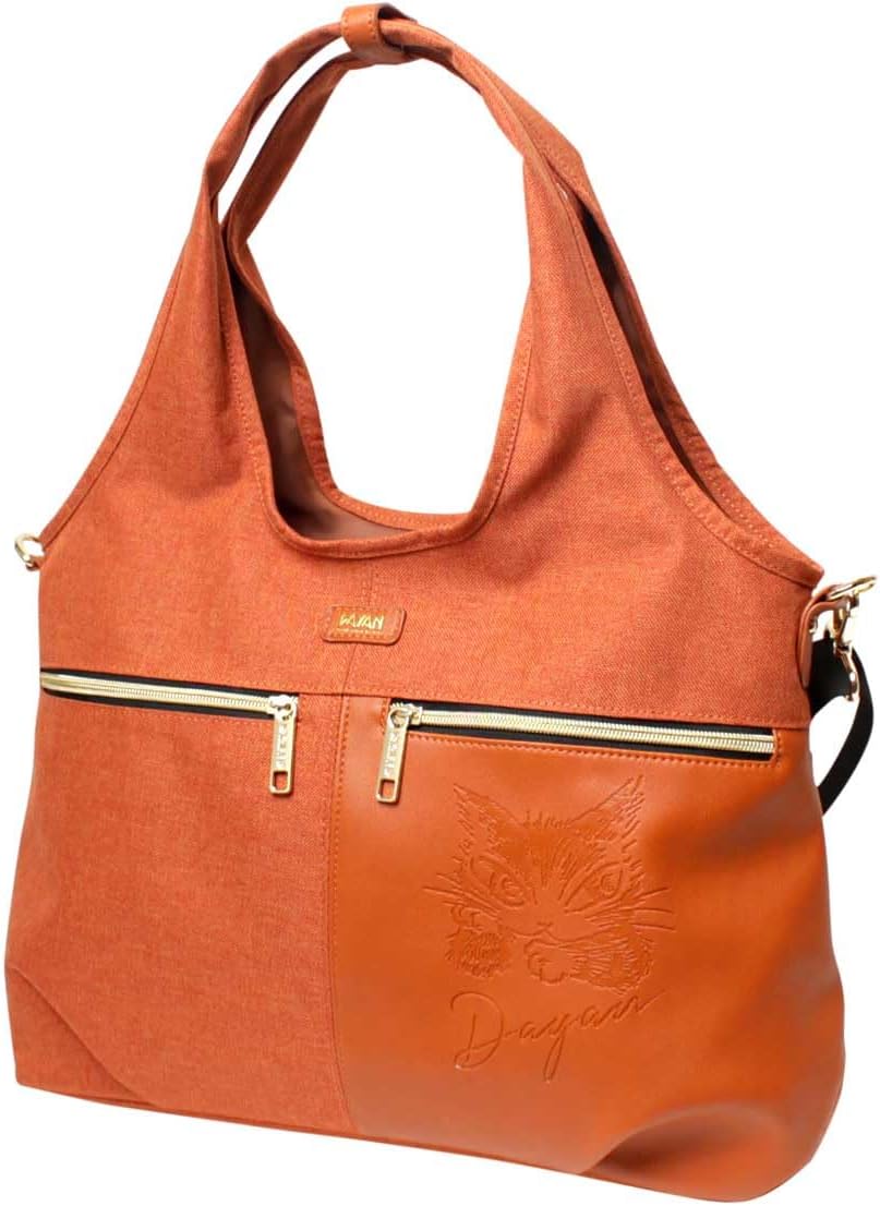 Amazon | [ワチフィールド] わちふぃーるど 猫のダヤン トートバッグ レディース WTMC-05 2WAY ショルダーバッグ エンボス 型押し オレンジ | WACHIFIELD ...