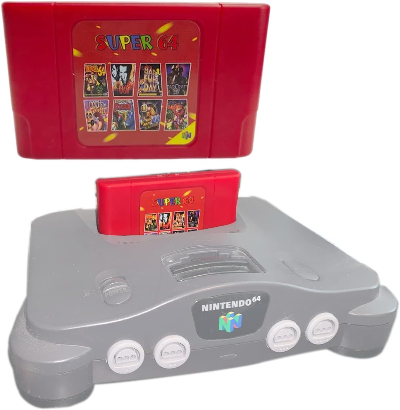 Super 64, Red 2022 340 in 1 Super 64 Game Save Device Cartridge ...