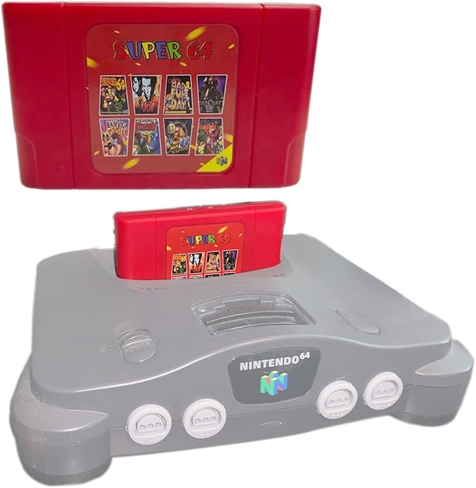 Super 64, Red 2022 340 in 1 Super 64 Game Save Device Cartridge ...