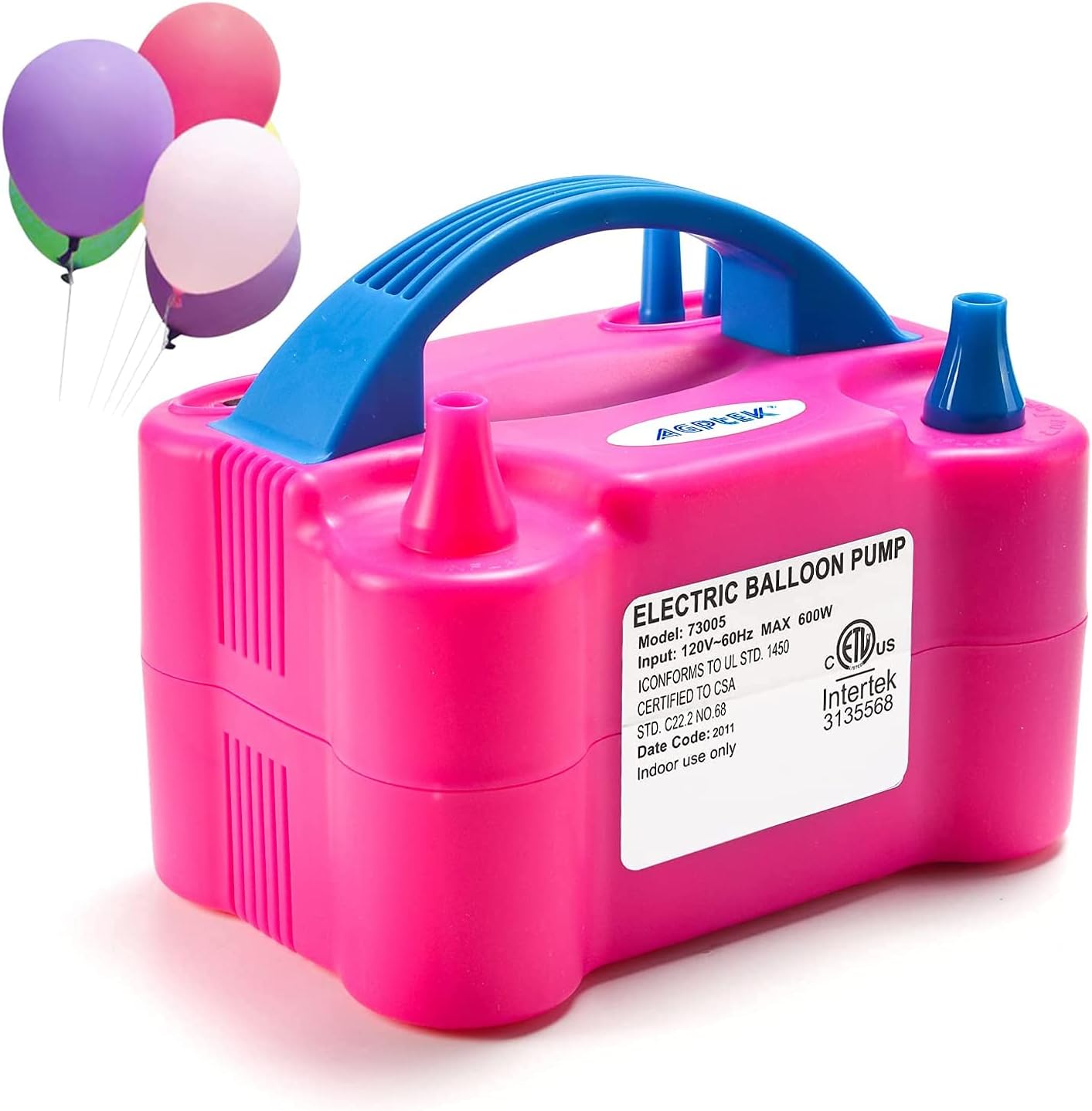 Party Propz Electric Air Balloon Pump Machine - Dual Nozzle Balloon ...
