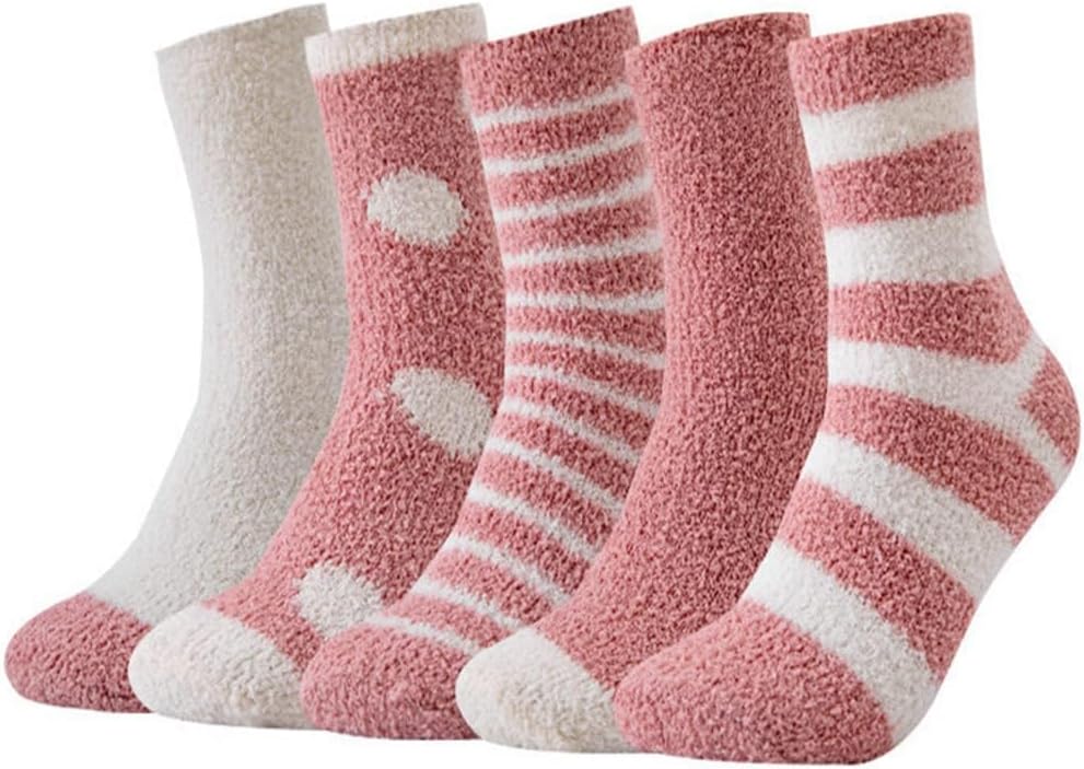 BSMKD 5 Pares Calcetines de Invierno para Mujer, Calcetines de Lana de ...