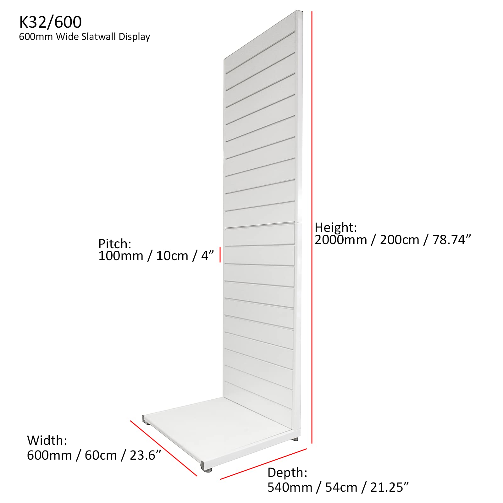 Free Standing Slatwall Display Walls Freestanding Slat Wall 2400H X