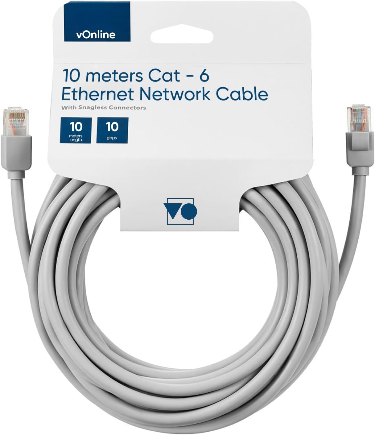 vOnline Cat 6 Ethernet Cable 10 Meter - High-Speed RJ45 LAN Network ...