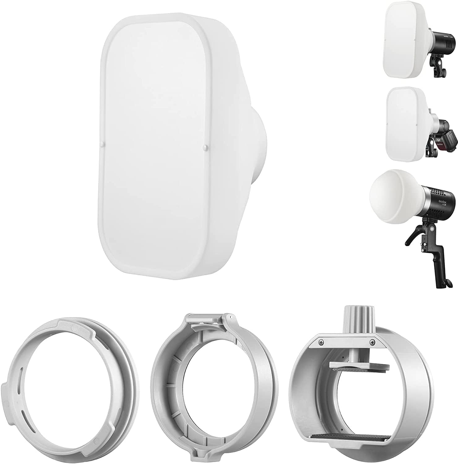 Amazon.com : GODOX ML-CD15 Softbox Diffusion Dome Kit with 3 Adapters ...