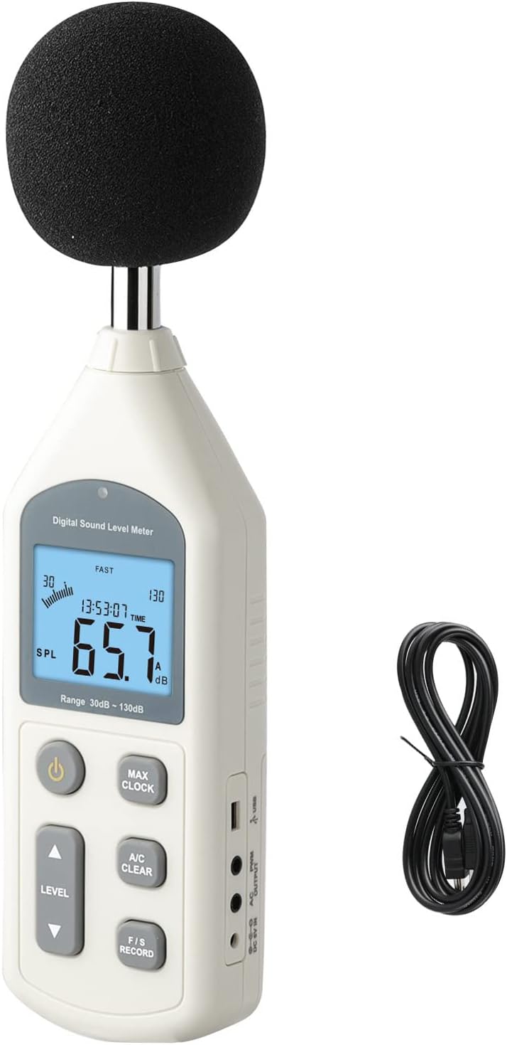 Decibel Meter, Professional Sound Level Meter with Backlight Display ...