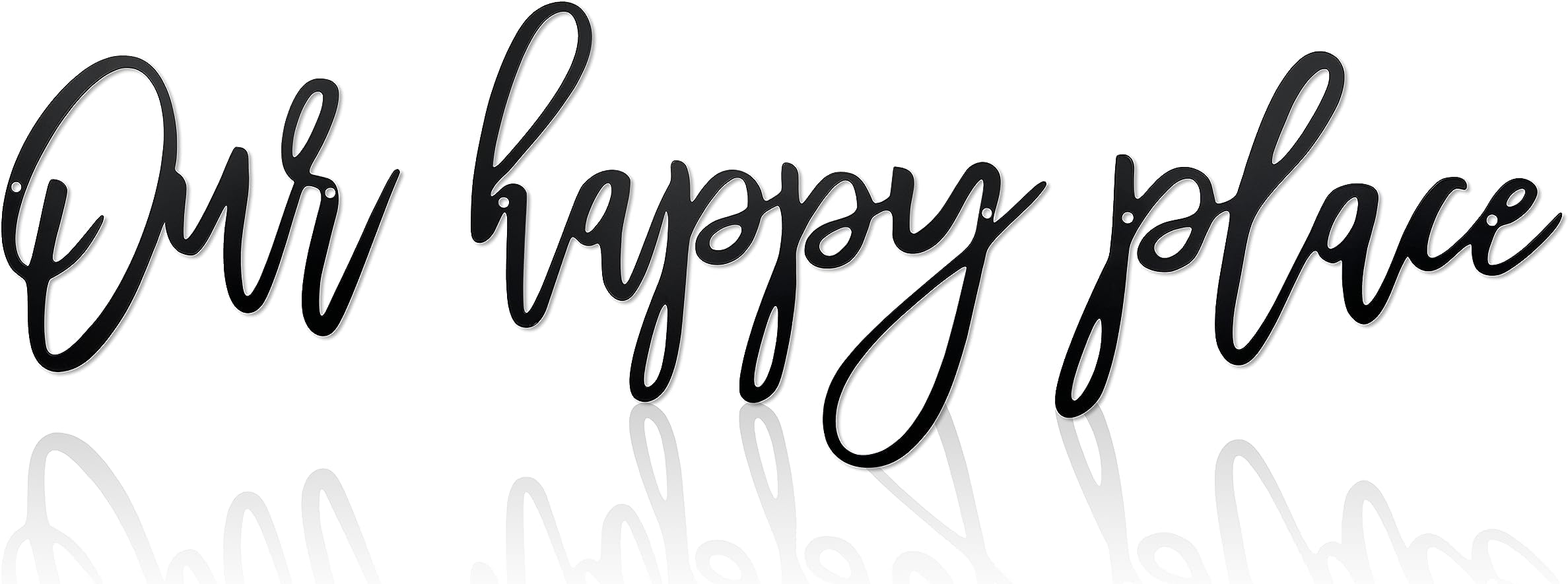 Metal Our Happy Place Wall Sign Decor Metal Cut Words Laser Cut Words ...
