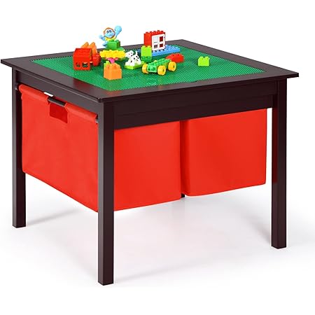 Amazon.com: Costzon 2 in 1 Kids Activity Table w/Storage, Building ...