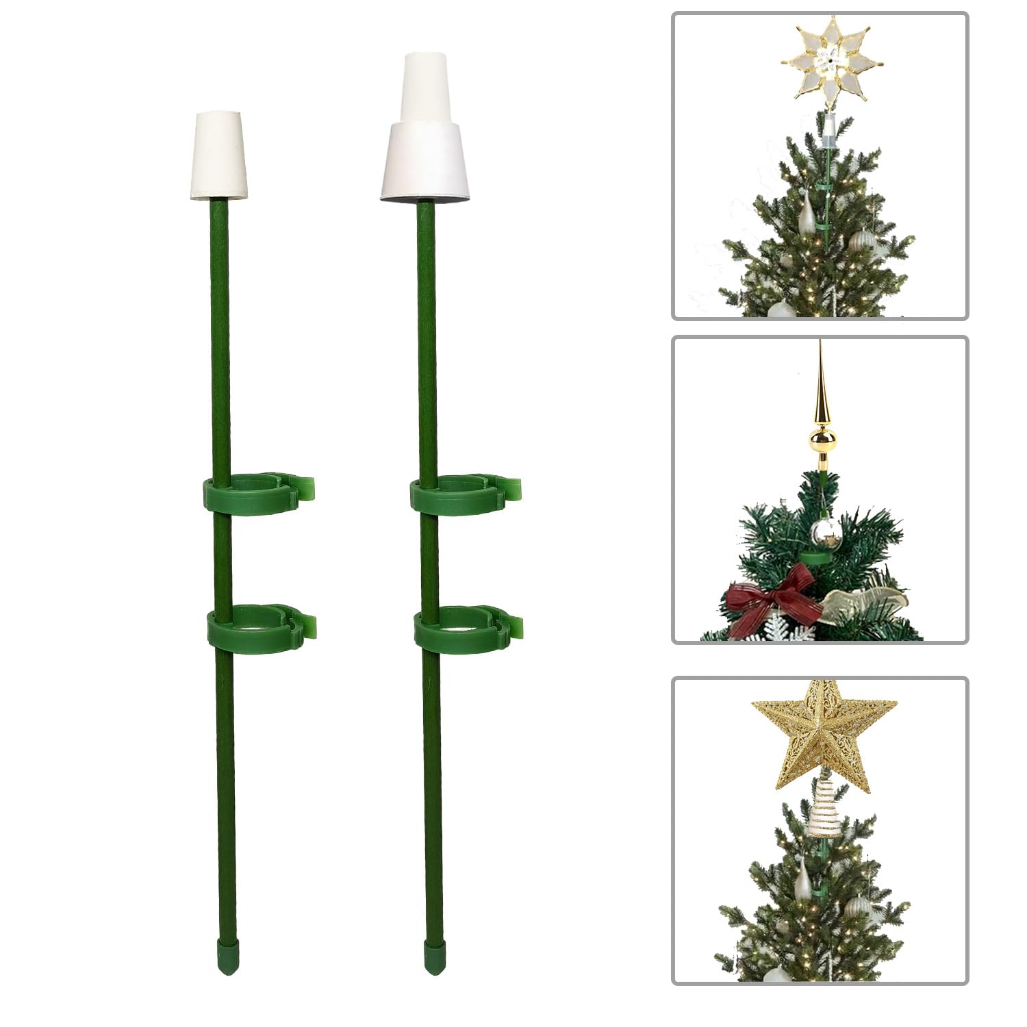 Amazon.com: 2PSC Christmas Tree Topper Holder Holiday Universal Tree ...