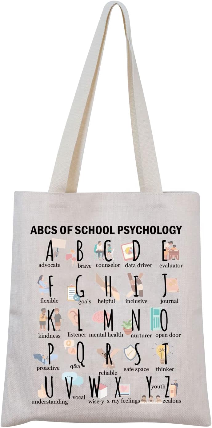 Amazon.com: MNIGIU School Psychology Tote Bag School Psych Gift School ...
