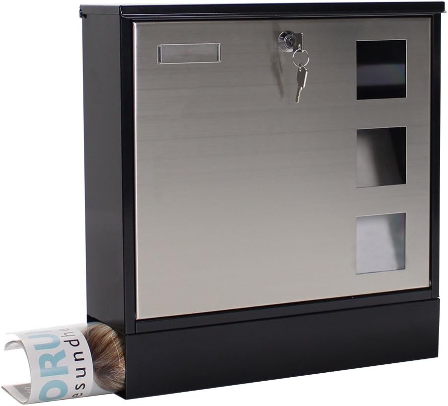 Rottner A4 Design Steel/Stainless Large Steel Letter Box with ...