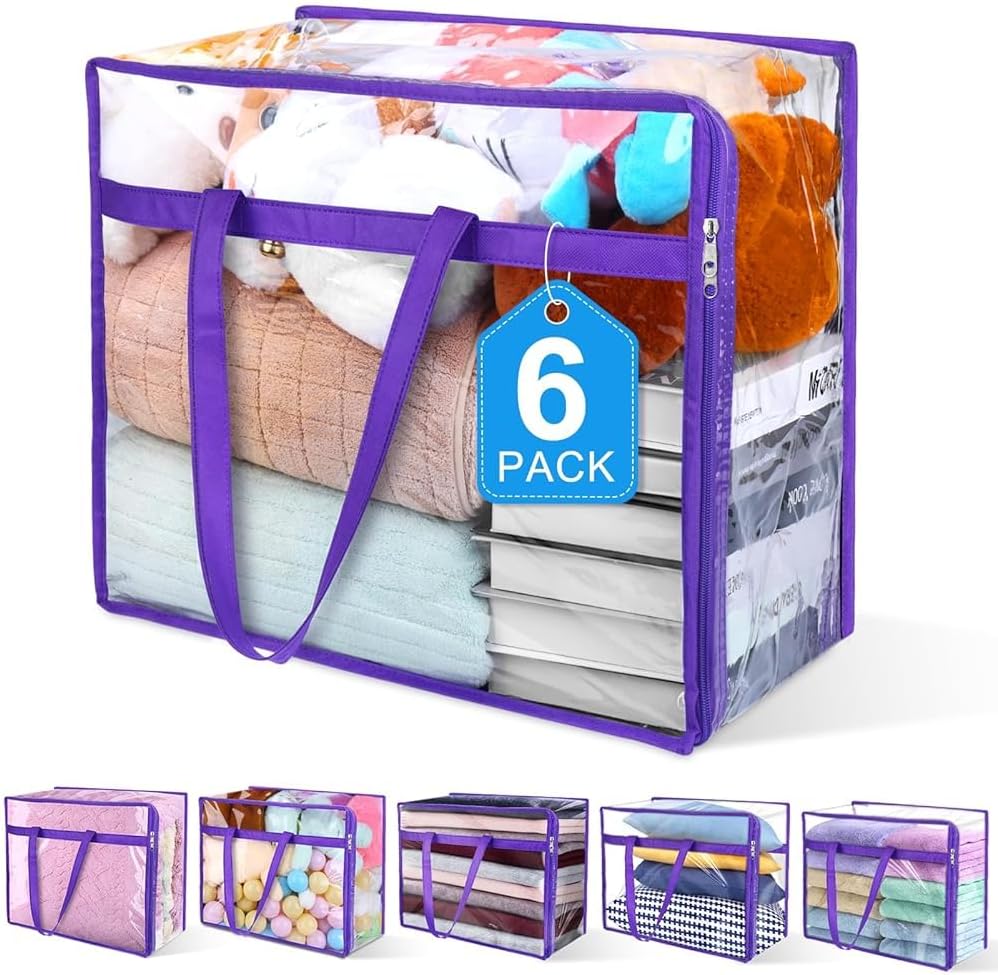 Amazon.com: Pack of 3 - Extra Large Clear Storage Bag for Clothing ...