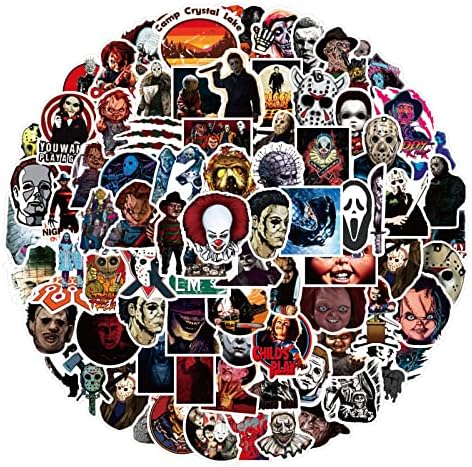 50pcs Horror Movie Stickers, Thriller Killer Role Stickers Pack ...