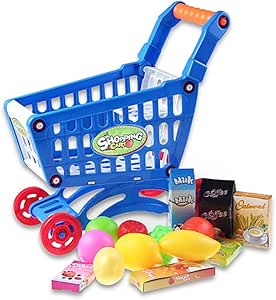 Amazon.com: Mini Shopping Cart Supermarket Miniature Trolley Dollhouse ...