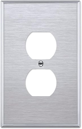 OVERSIZED Stainless Steel Outlet Cover, 1 Gang OVERSIZE Electrical ...