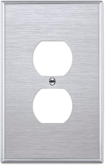 OVERSIZED Stainless Steel Outlet Cover, 1 Gang OVERSIZE Electrical ...