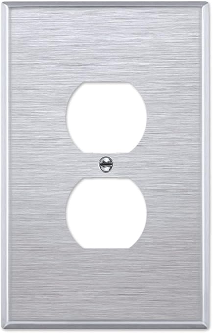OVERSIZED Stainless Steel Outlet Cover, 1 Gang OVERSIZE Electrical ...