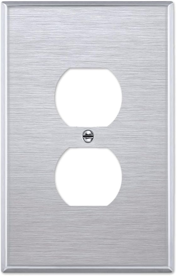 OVERSIZED Stainless Steel Outlet Cover, 1 Gang OVERSIZE Electrical ...