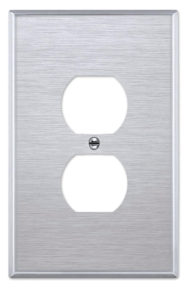 OVERSIZED Stainless Steel Outlet Cover, 1 Gang OVERSIZE Electrical ...