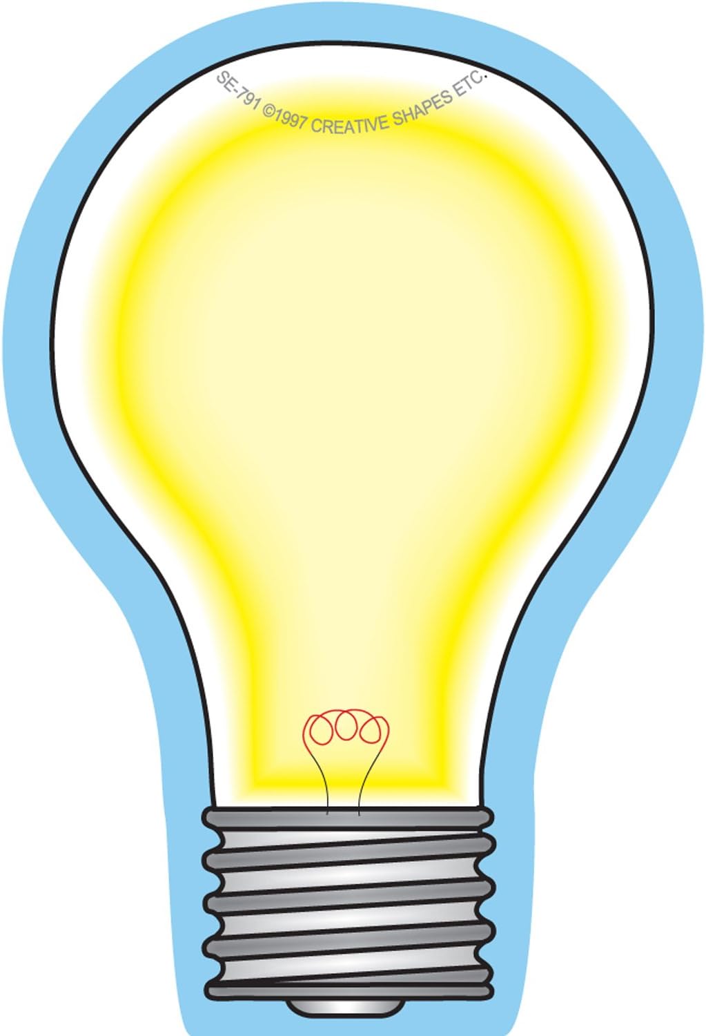 Amazon.com : SHAPES ETC. 35 Sheets Light Bulb Small Notepad 3in ...