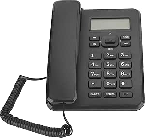Amazon.com : Kafuty-1 KX-T6001CID Fixed Telephone, Black Home Wired Landline Business Office ...
