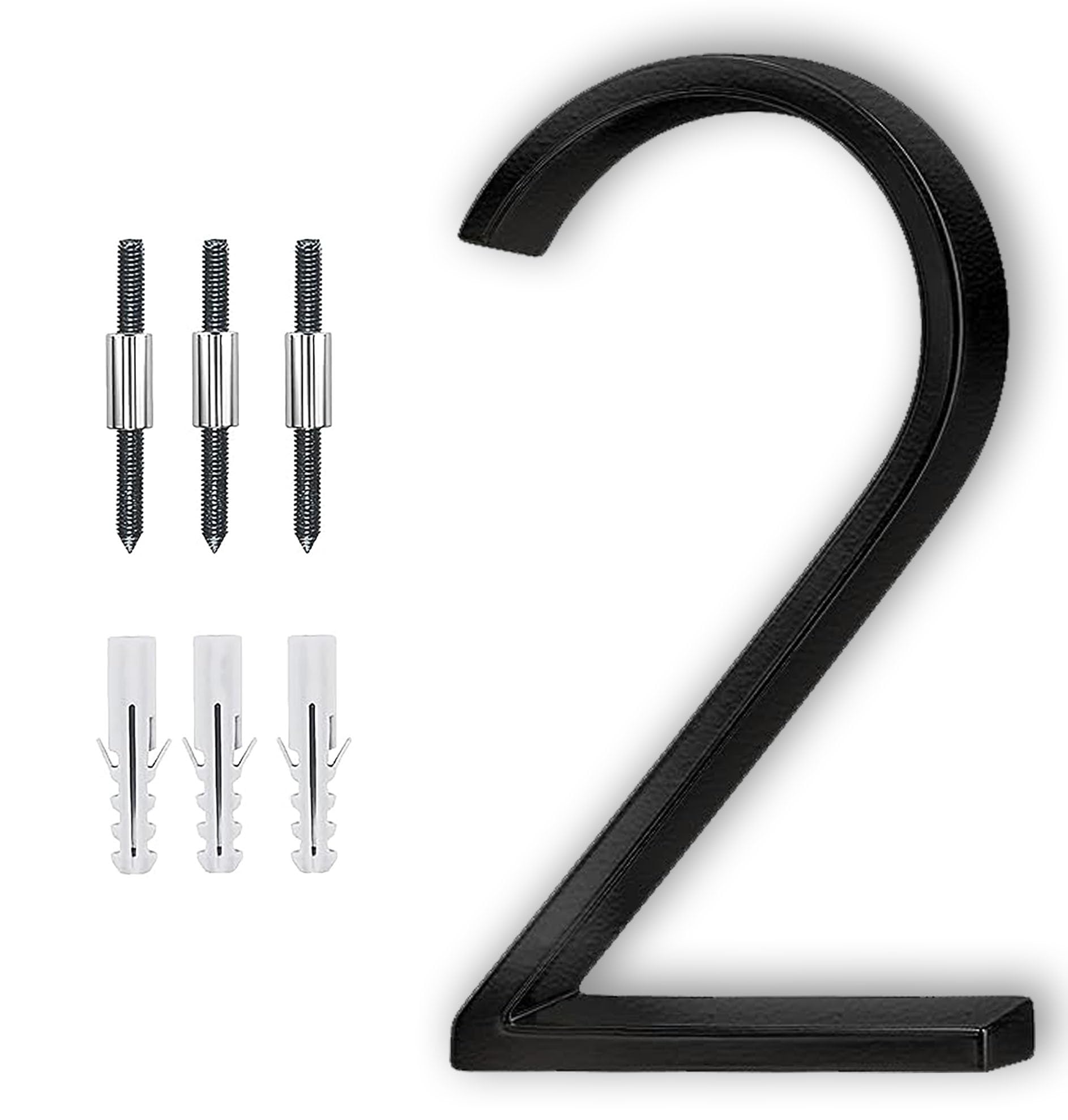 Amazon.com: 5" Stainless Steel Floating House Number, Metal Modern ...