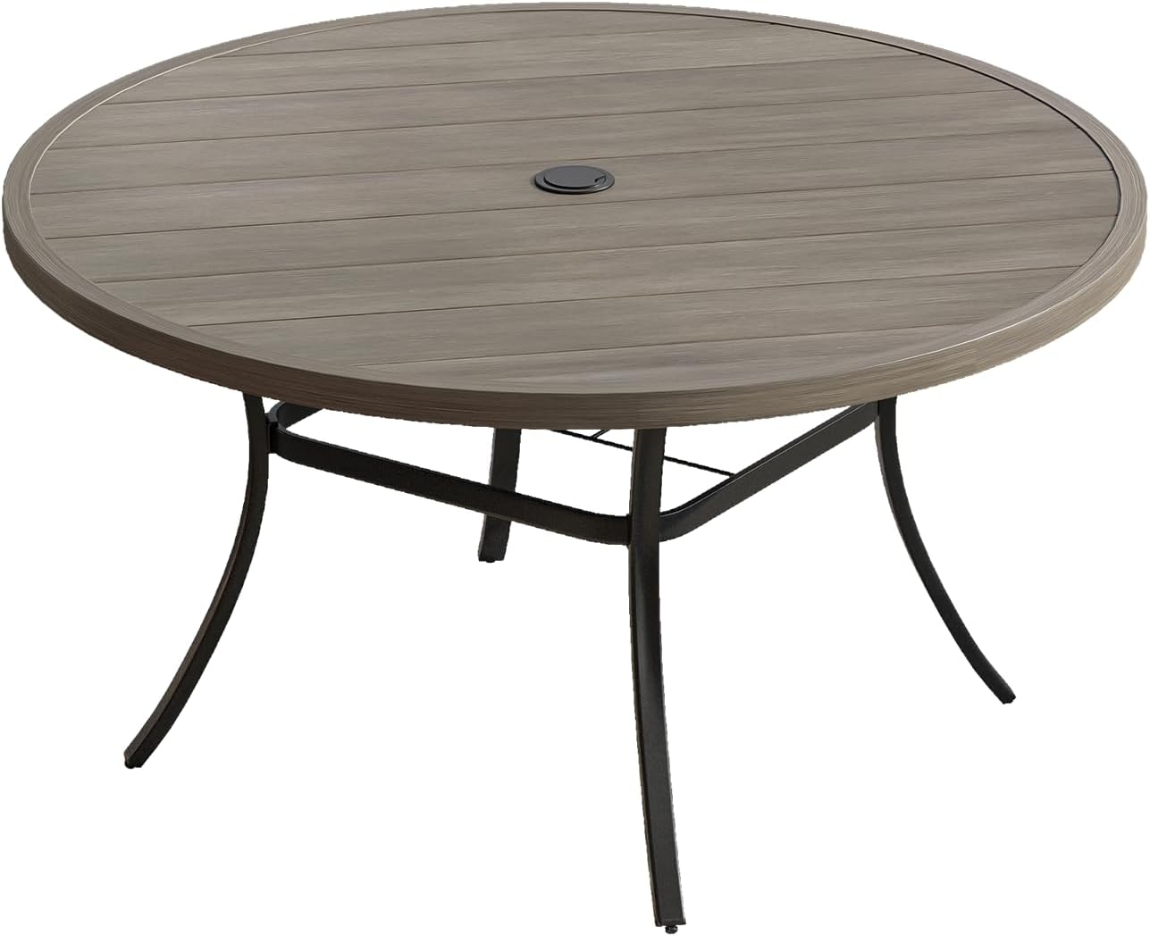 Amazon.com: VICLLAX 53" Outdoor Round Patio Table for Lawn Garden, All ...