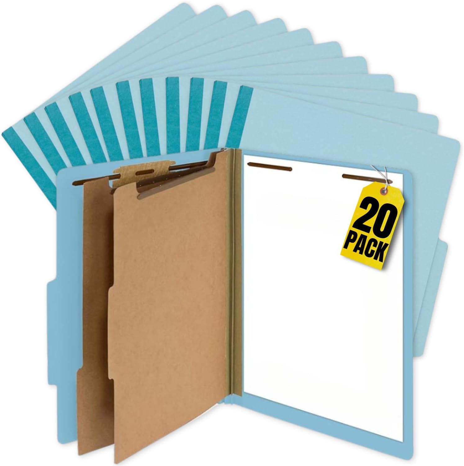 1InTheOffice Classification Folders, 2 Divider Classification Folders ...