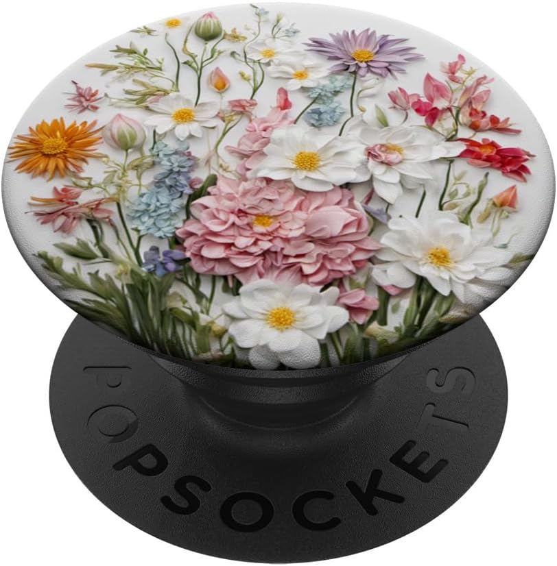 Amazon.com: Mixed Flower Bouquet Floral Pattern PopSockets Adhesive ...