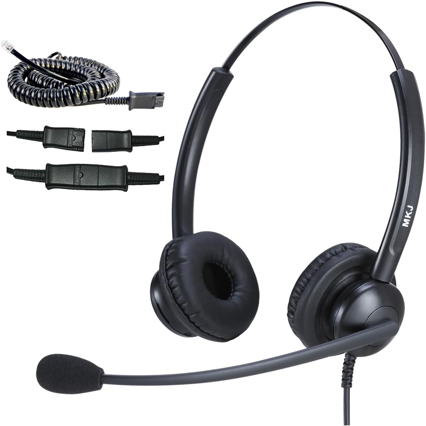 Amazon.com: MKJ Noise Cancelling Cisco Headset with Microphone Dual Ear ...