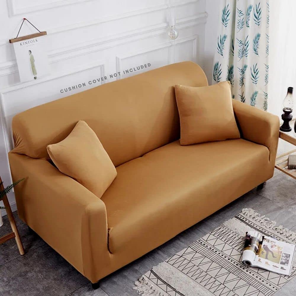 PENTHOOM Elastic Sofa Cover 3 Seater Fully Covered - Plain Sofa Cover ...