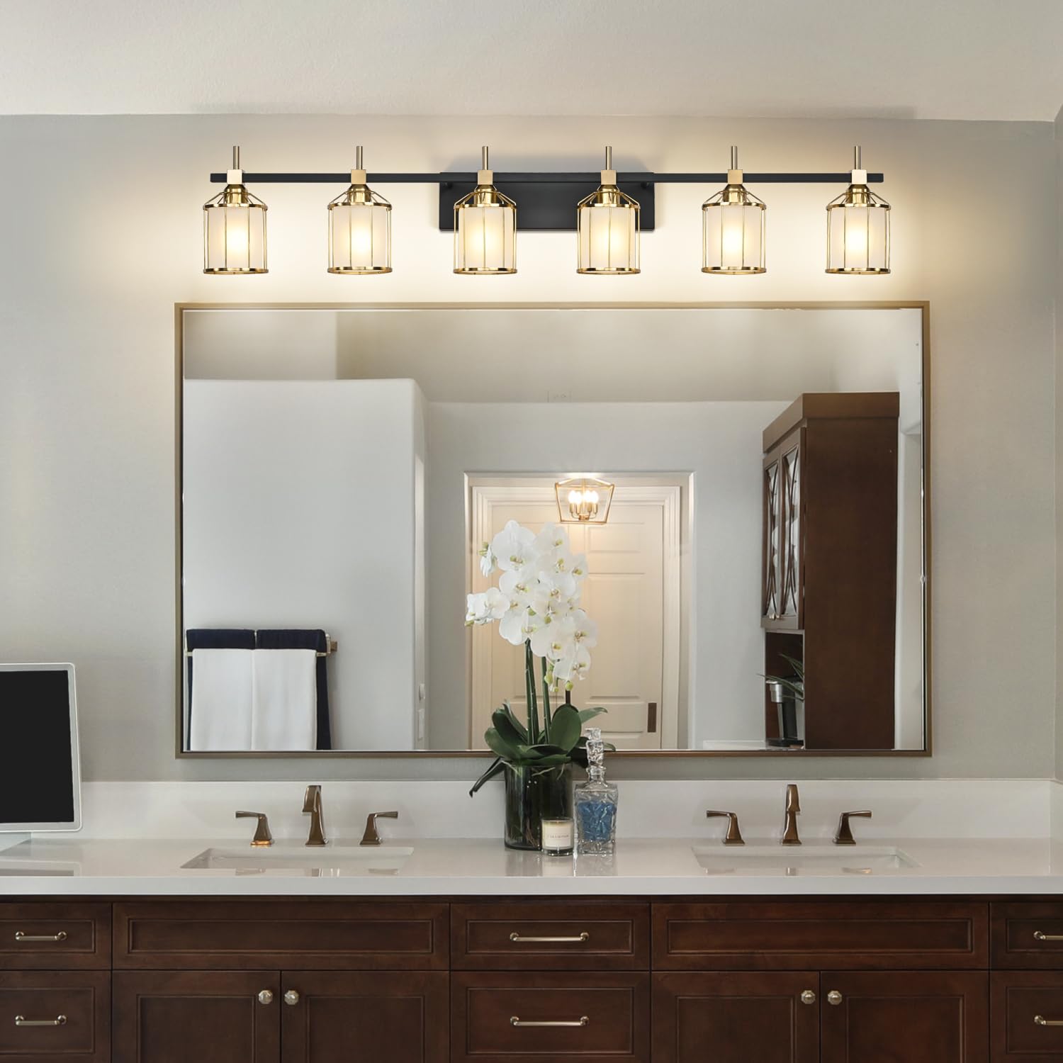 Six Light Brass Fixture Bathroom Mirror 2 Light Antique Brass Bathroom