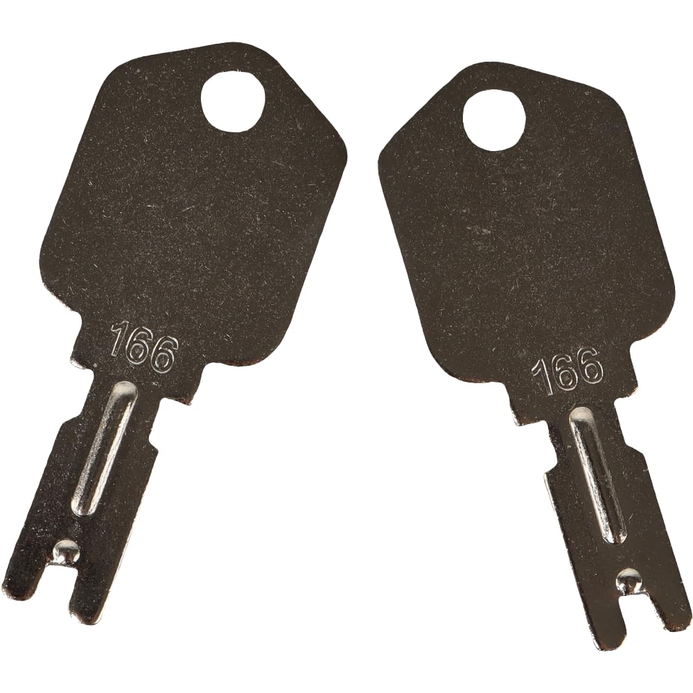 2PCs Ignition Keys 166 with Key Chain Compatible with Clark Yale Hyster ...