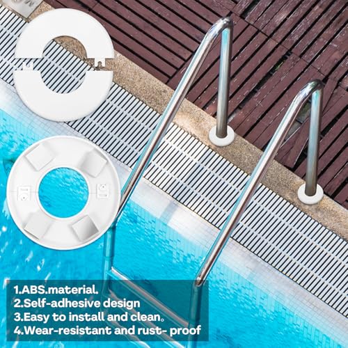 Quilax 4Pcs Escutcheon Plate, Pool Ladder Escutcheon Covers, Pool ...