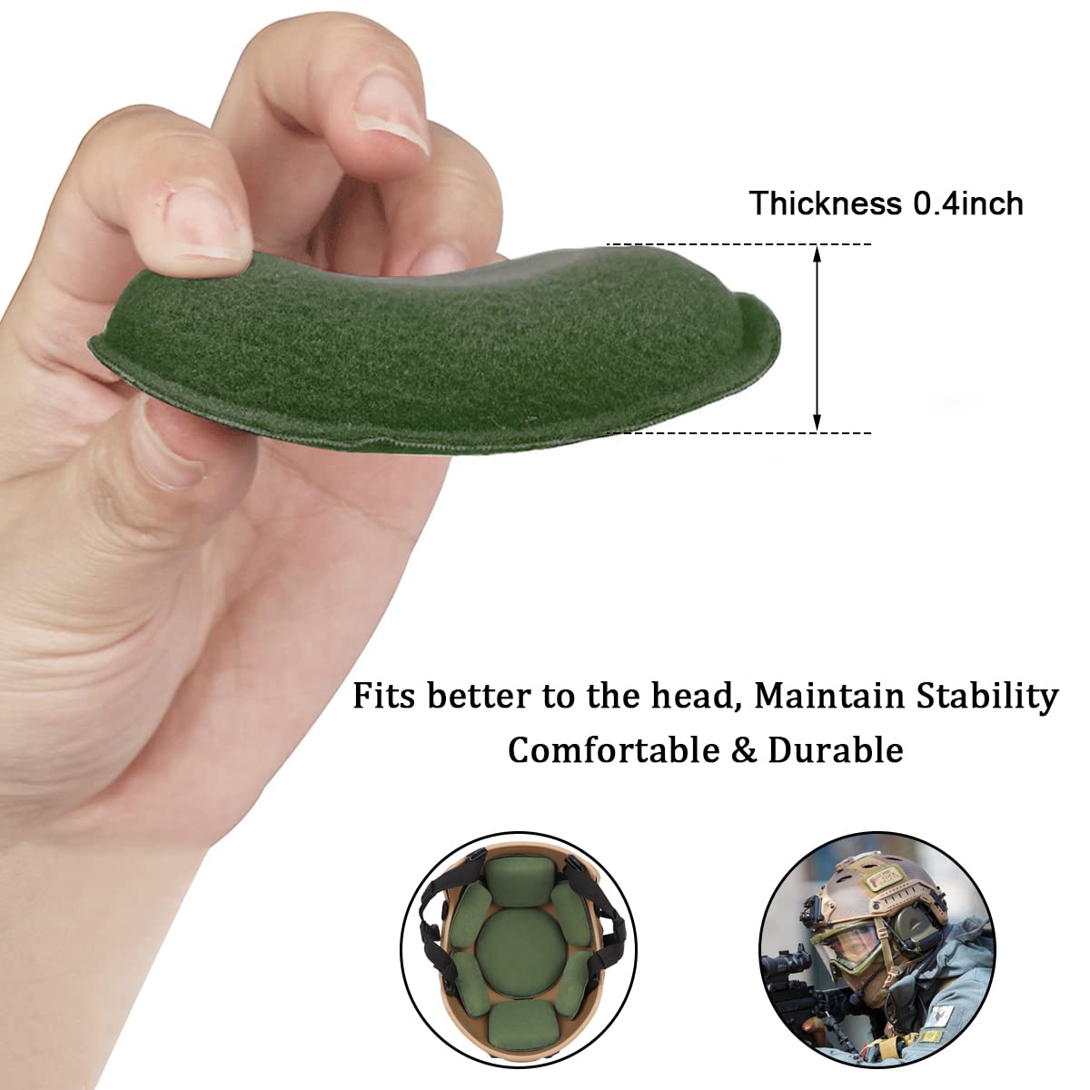 Snapklik.com : AOUTACC Universal Airsoft Helmet Pads 19PCS, Reuse ...