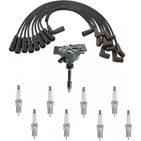 Amazon.com: Distributor Spark Plug Wires & Spark Plugs Kit for GM Truck ...