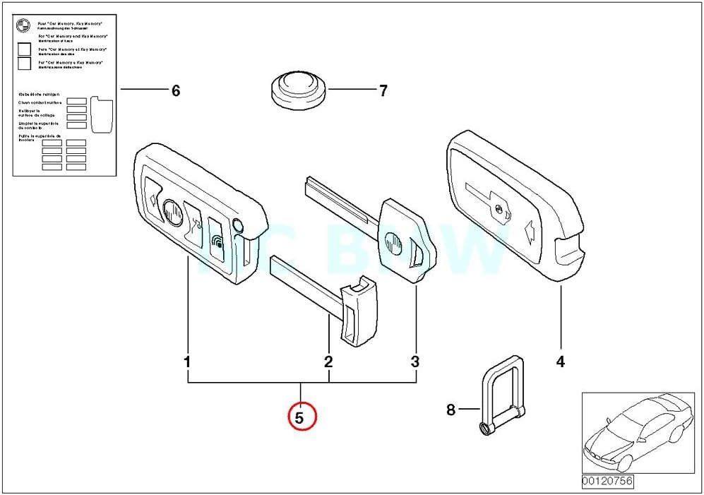 Amazon.com: BMW Genuine Set Of Keys Pca With Cas Control Unit : Automotive
