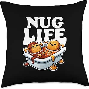 Amazon.com: Nug Life Funny Chicken Nuggets in BBQ Sauce Cartoon Nugget ...