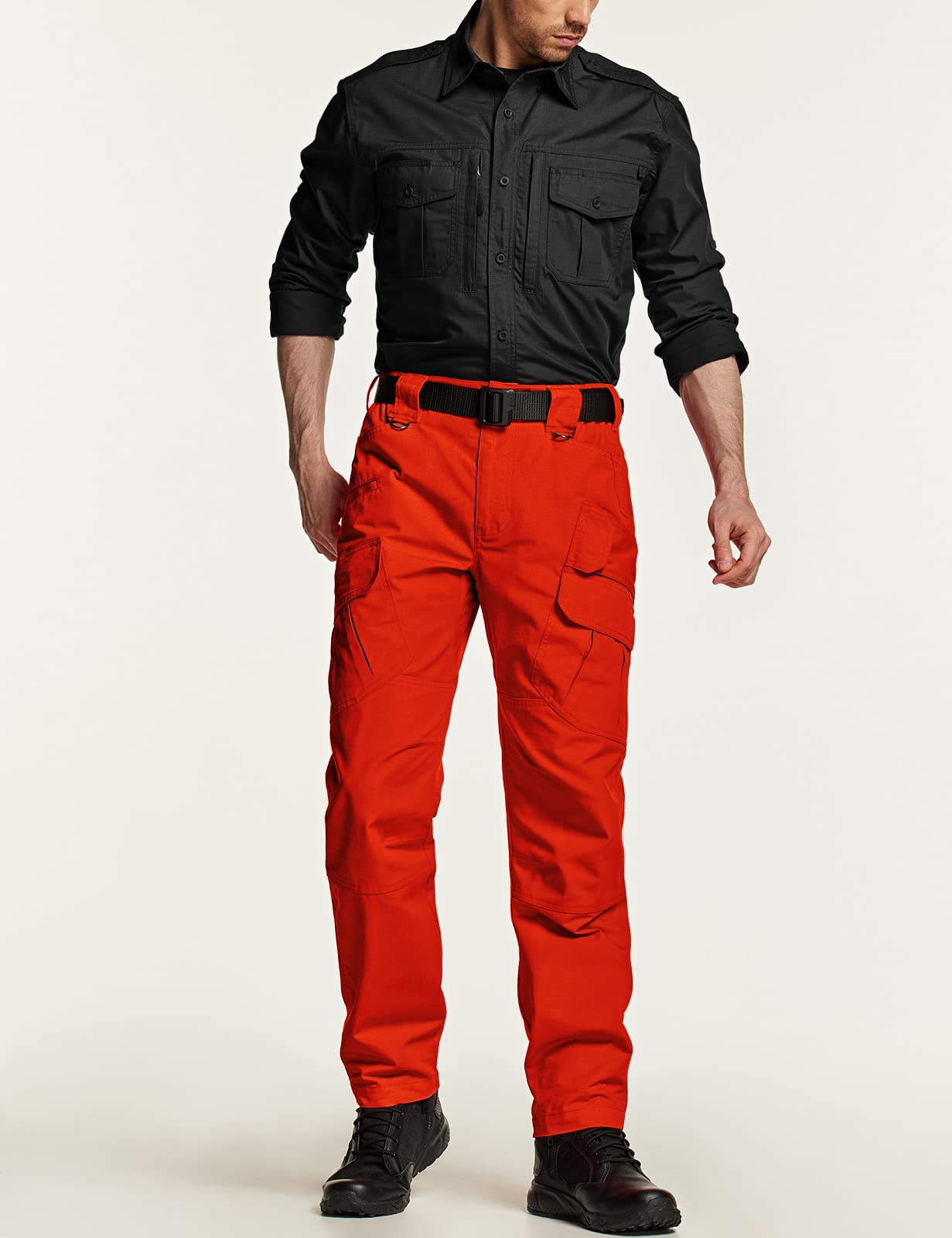 Snapklik.com : Mens Tactical Pants, Water Resistant Ripstop Cargo Pants ...