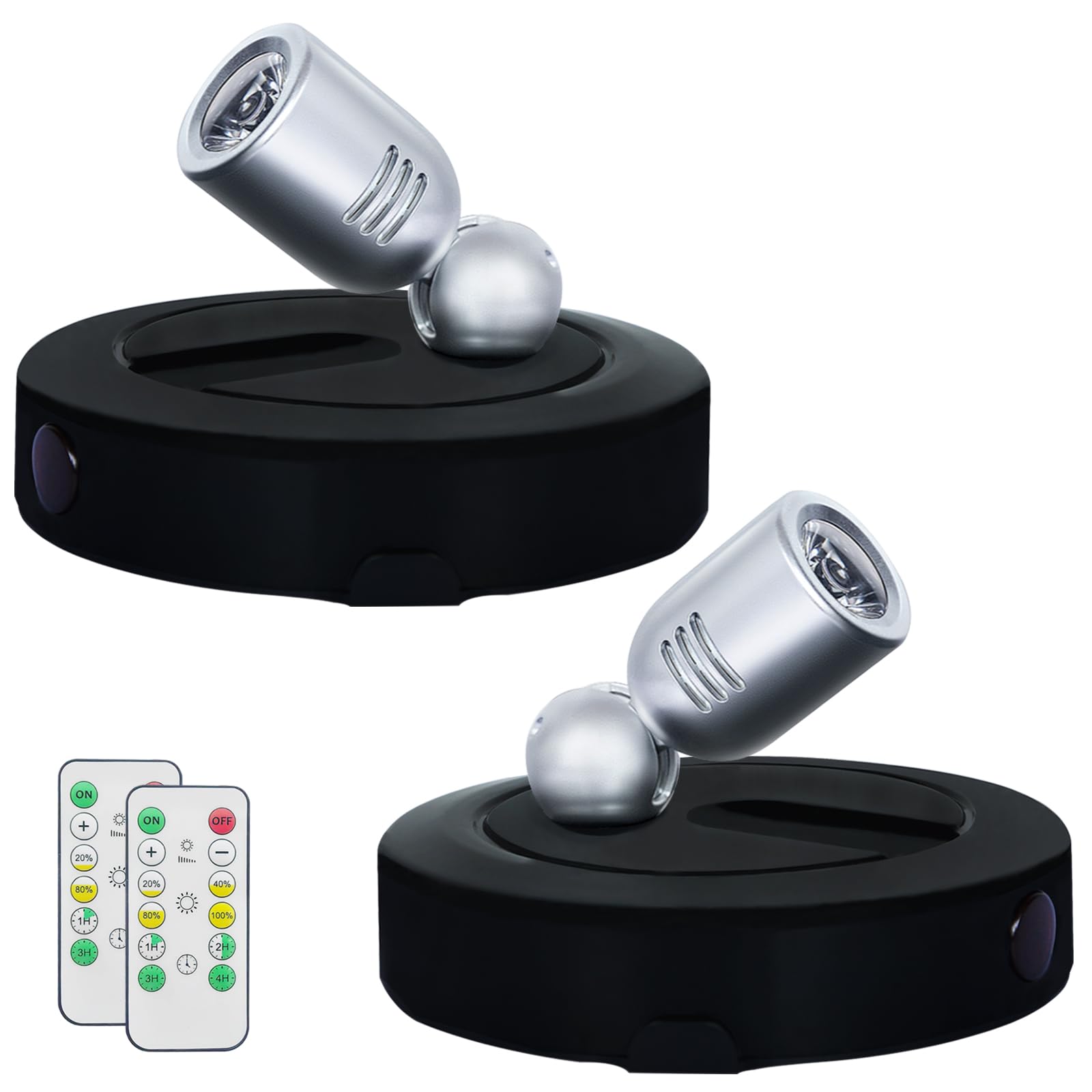 HAMVIDNE Spotlight Indoor, Battery Powered Spot Lights with Remote ...